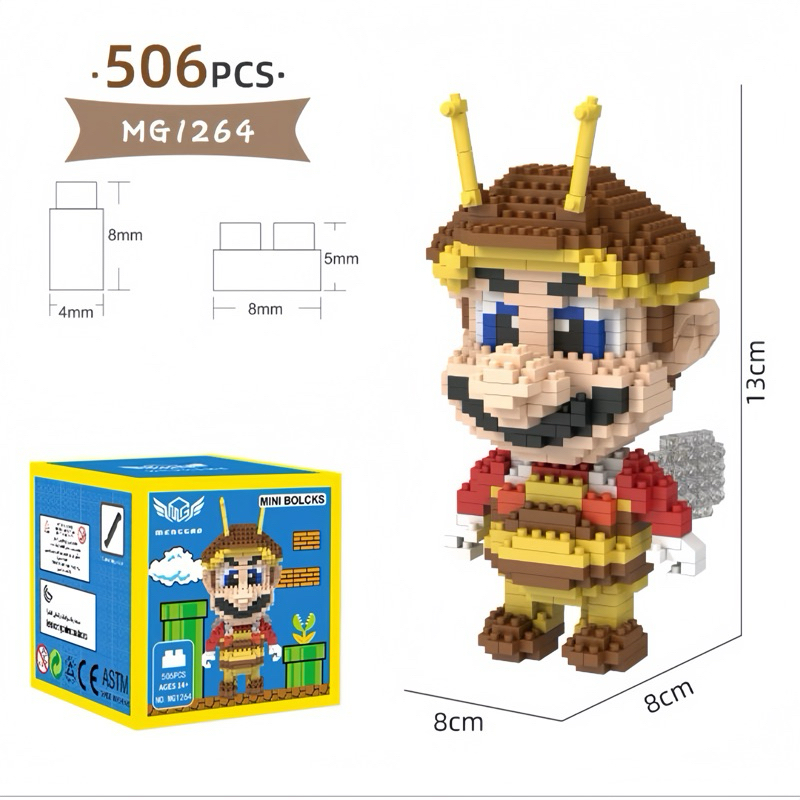 Mô hình lắp ráp Mario ong - Đồ chơi, trang trí, trưng bày (Đã lắp sẵn ...