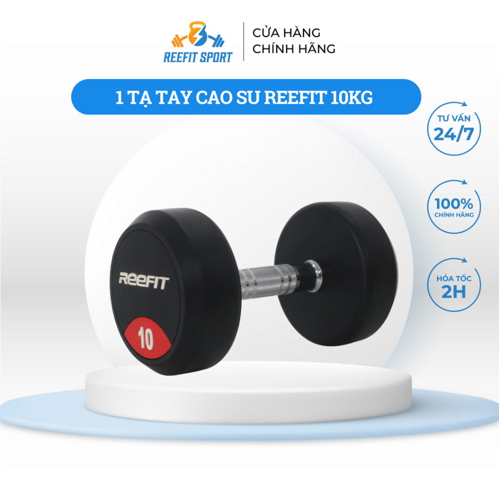 Tạ Tay Cao Su Reefit 10kg Tập Cơ Tay, Ngực, Vai Hiệu Quả - Phù Hợp Mọi ...