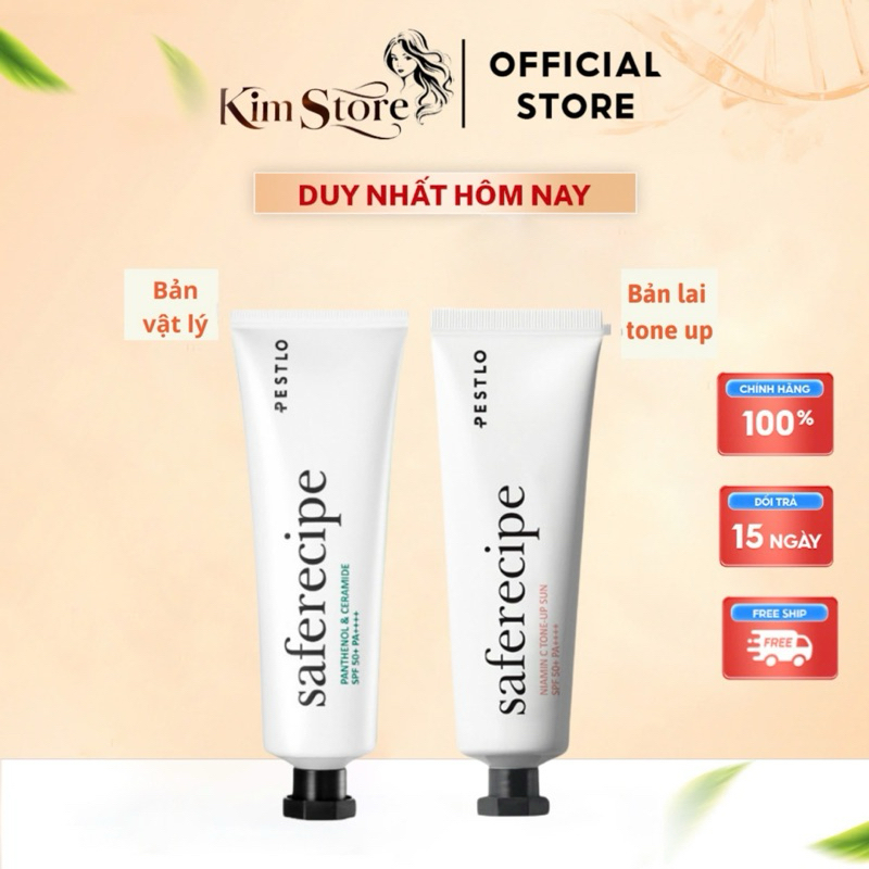 Kem chống nắng PESTLO Safe Recipe Sun Essence SPF50 PA++++ 50ml bảo vệ ...