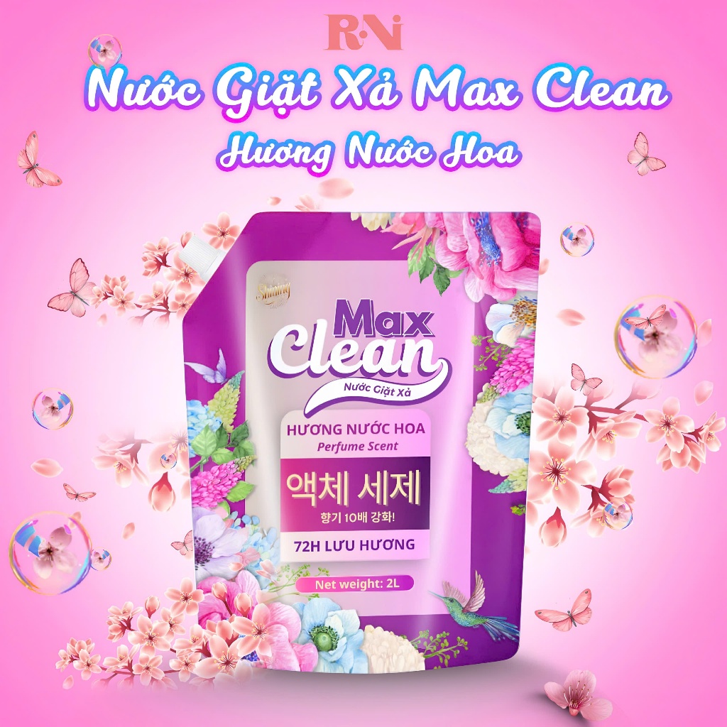 Nước Giặt MaxClean 2L Hương Nước Hoa - Lưu hương - Thơm Ngát Làm Sạch ...