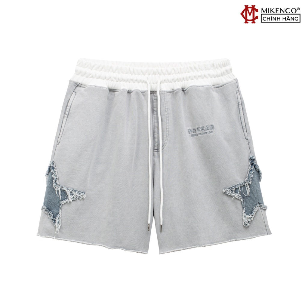 Quần short unisex MIKENCO Star Patchwork Short Grey | Shopee Việt Nam