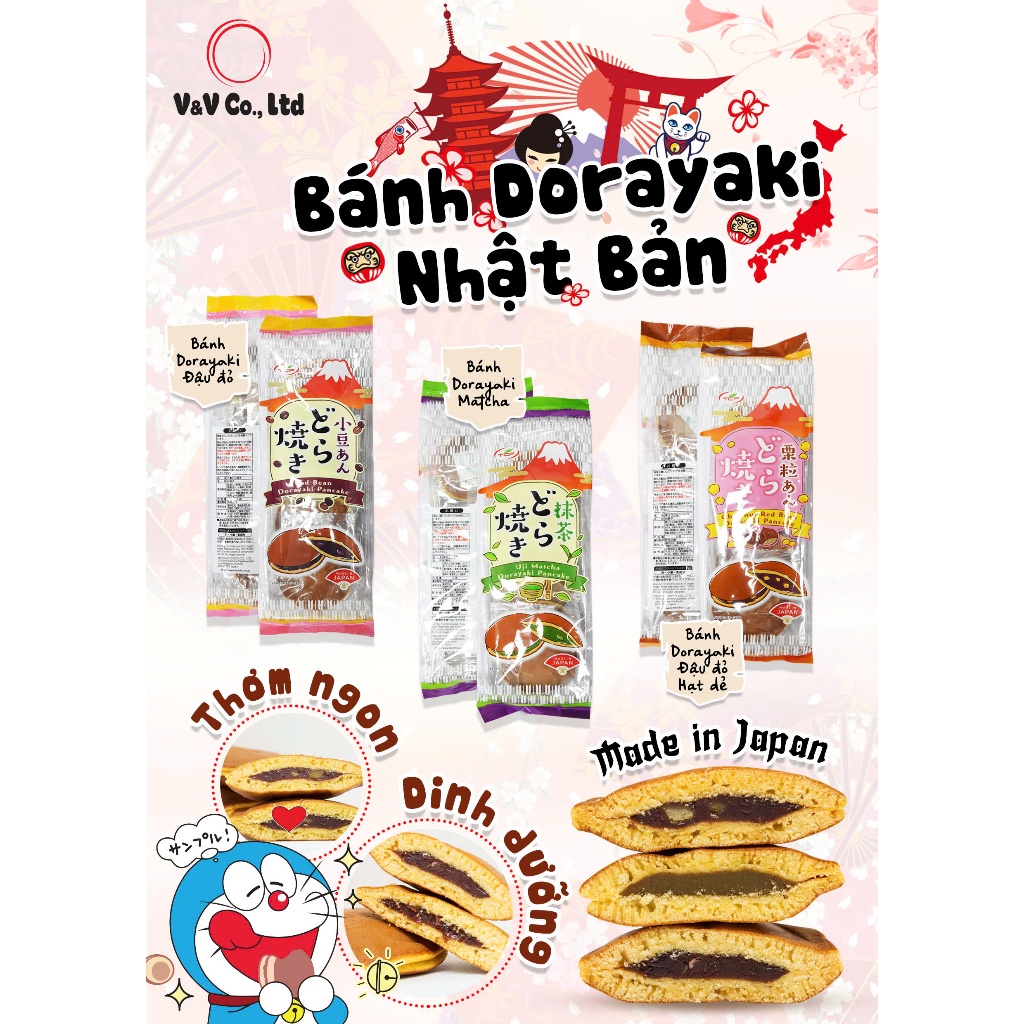 Bánh rán Doremon Nhật Bản nhiều hương vị Dorayaki | Shopee Việt Nam