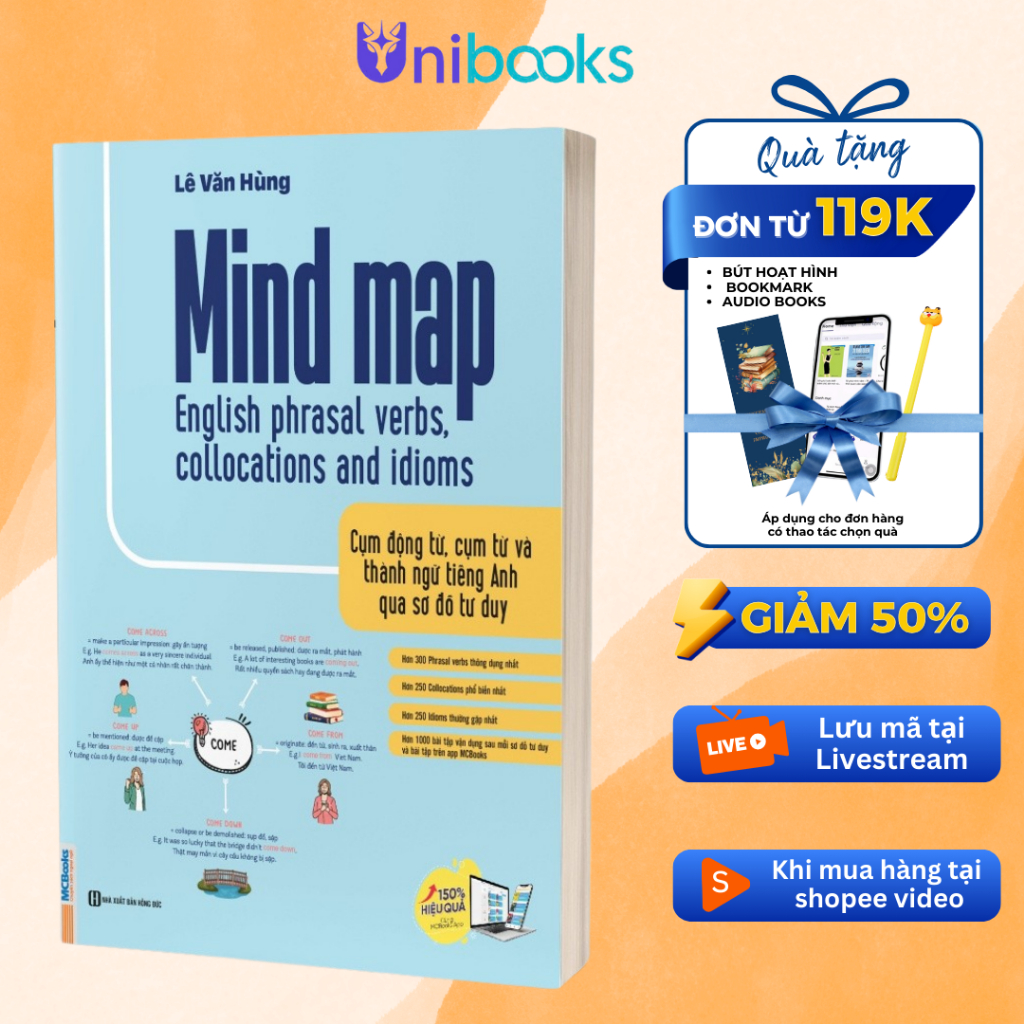 Sách - Mind Map English phrasal verbs, collocations and idioms - Cụm ...