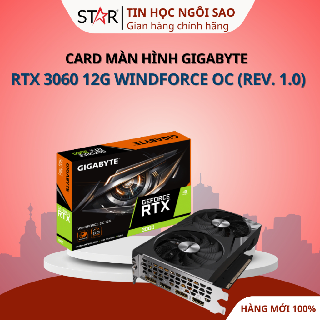 Card Màn Hình VGA GIGABYTE GeForce RTX 3060 WINDFORCE OC 12G (rev. 1.0 ...