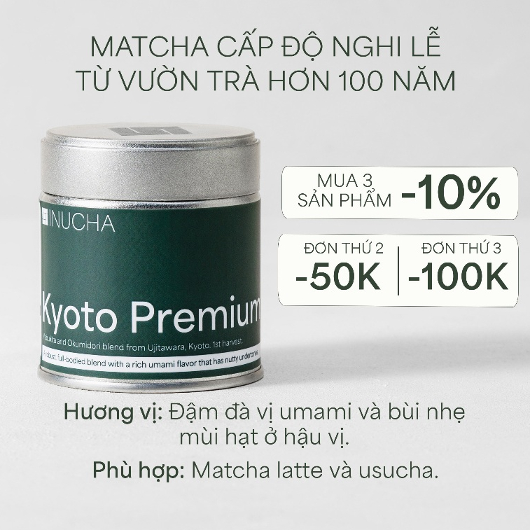 [HỘP 30GR] Bột Matcha INUCHA KYOTO PREMIUM 2.0 | Ceremonial Grade | Vụ ...