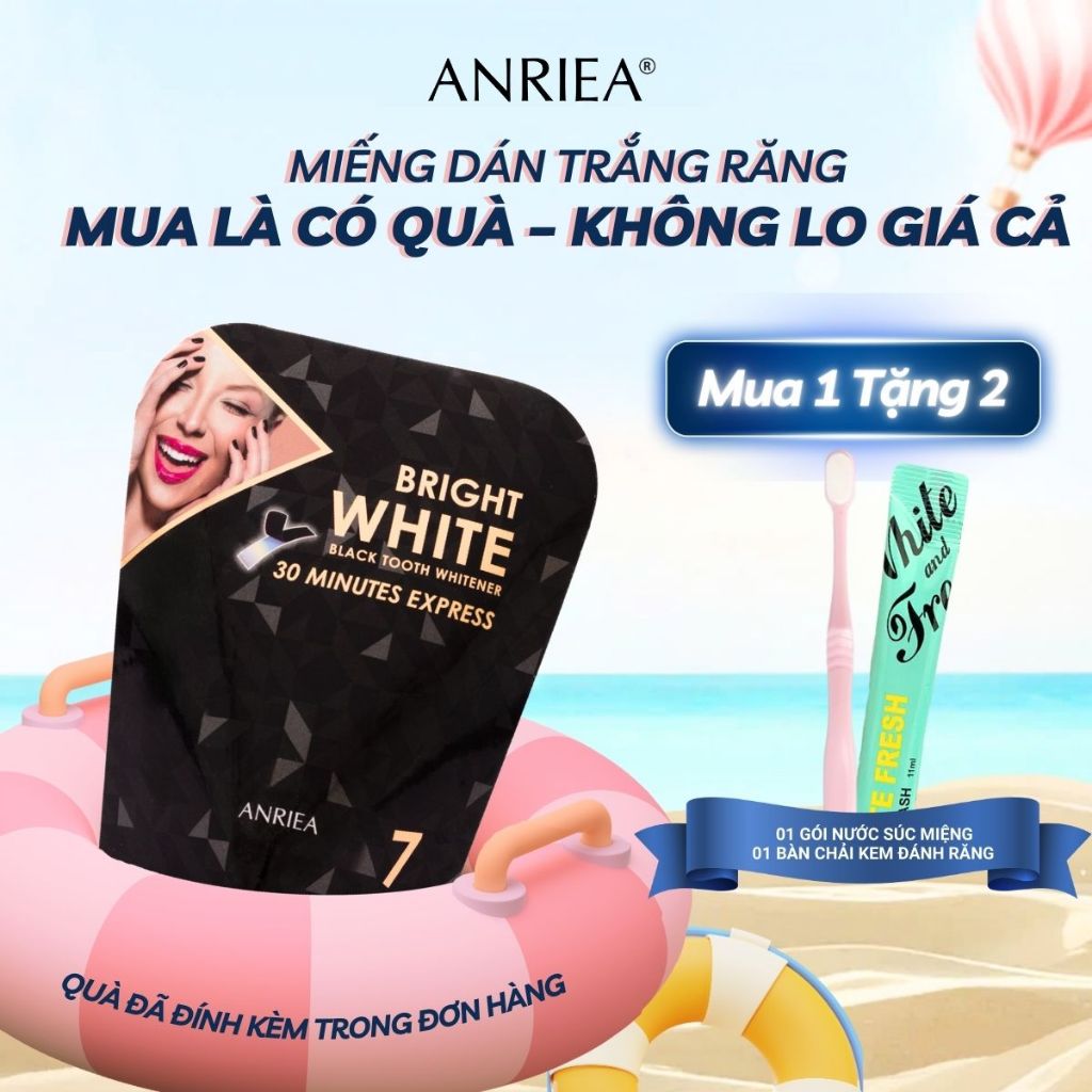 [QUÀ SIÊU HOT] Liệu trình miếng dán trắng răng ANRIEA THAN TRE 7 ngày ...