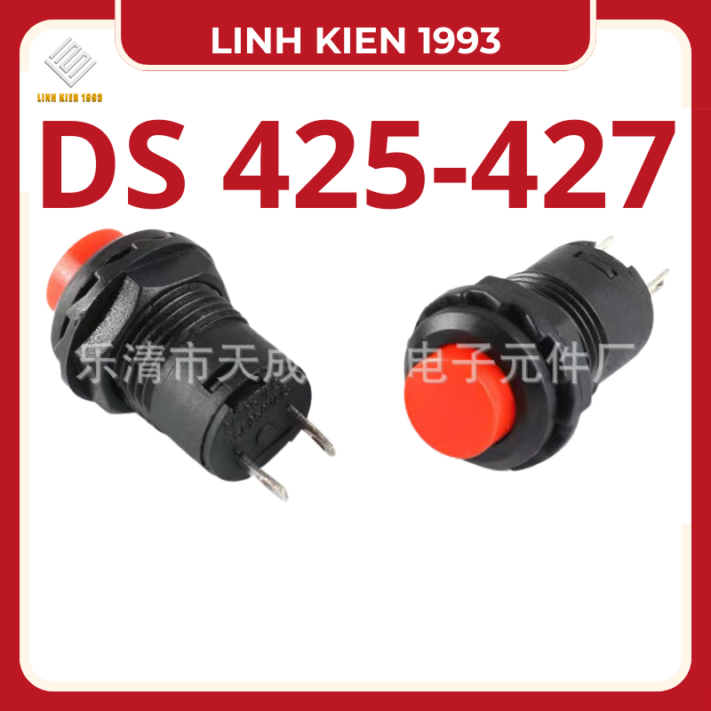 SET 2 CÁI Nút nhấn nhả DS 427 12mm dây nối 15cm màu đỏ | Shopee Việt Nam
