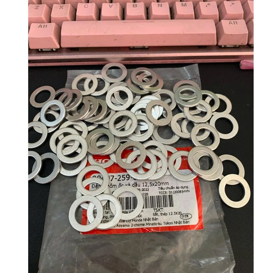 ĐỆM NHÔM ỐC XẢ NHỚT ZIN 90407259000 - 12,5x20mm | Shopee Việt Nam