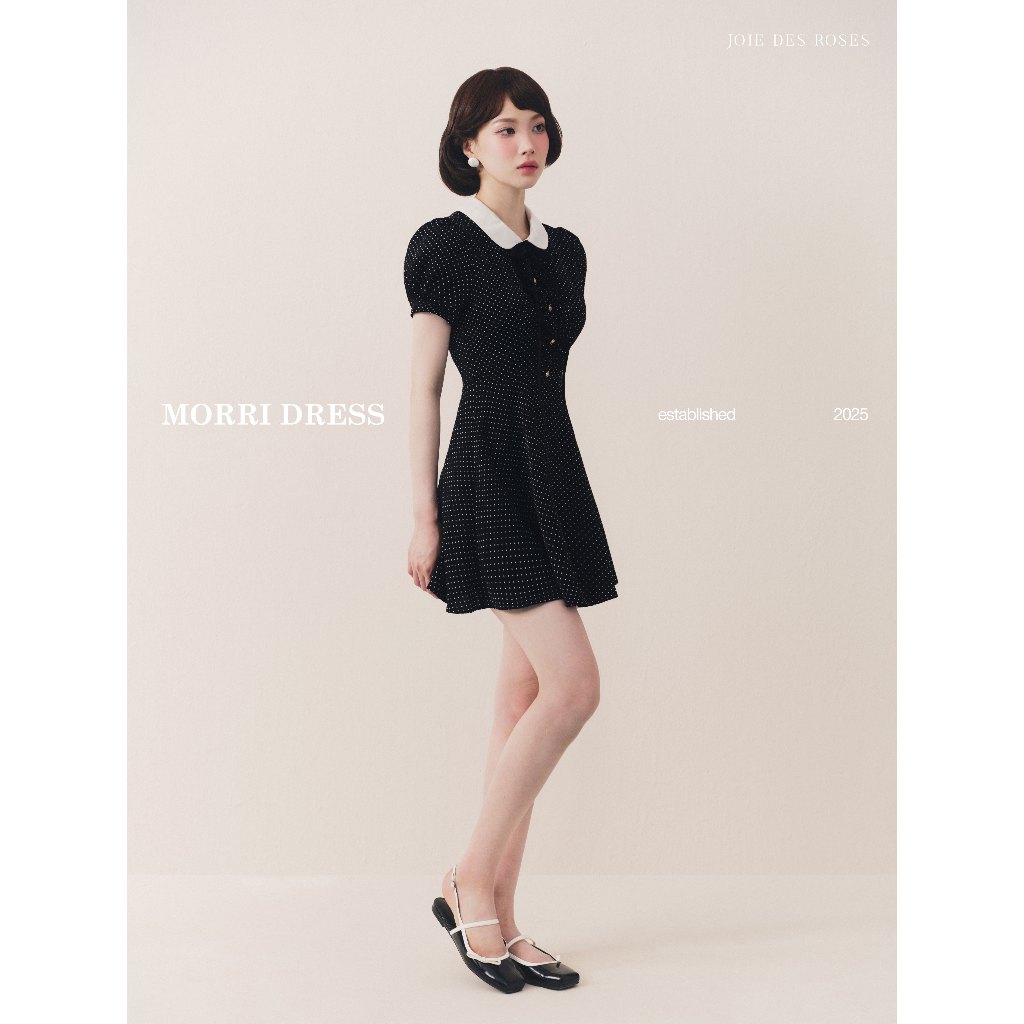 JOIE DES ROSES - Váy liền xòe cổ sen tay bồng Morri Dress | Shopee Việt Nam