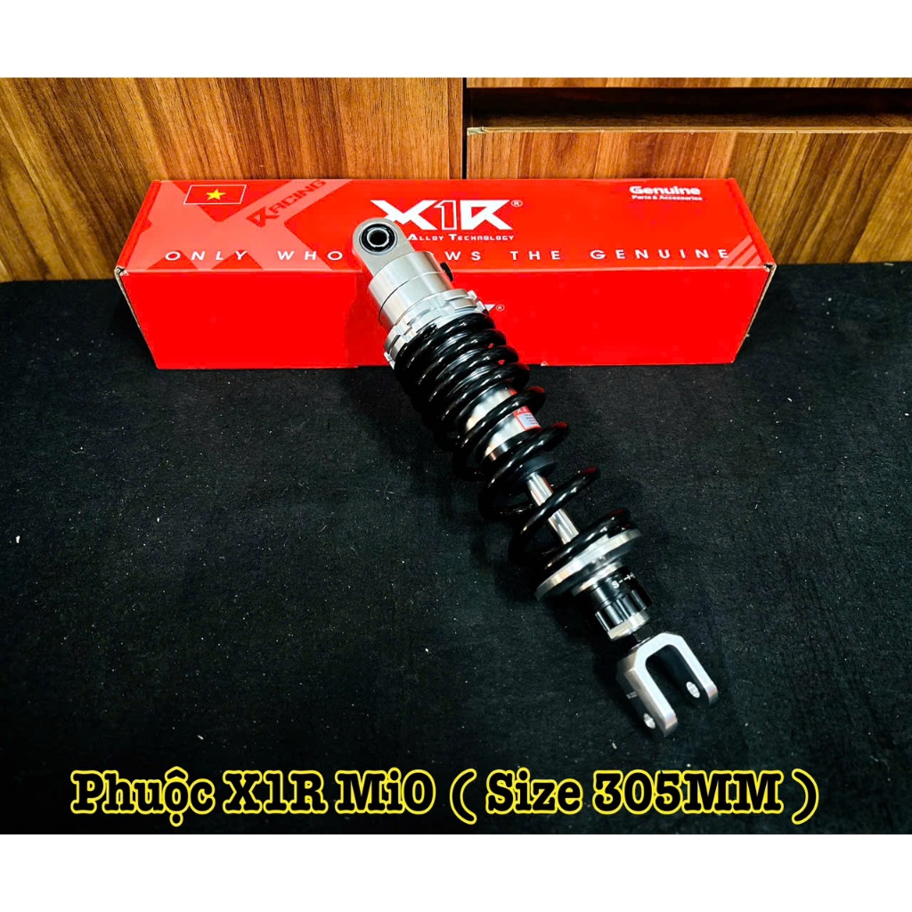 Phuộc Sau X1R Dùng Cho Xe MIO ( Size : 305MM / Đen Ty Trắng , Có Chỉnh ...