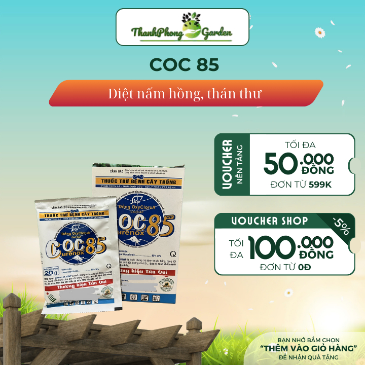 5 gói Coc 85 diệt nấm dành cho hoa lan cây cảnh | Shopee Việt Nam