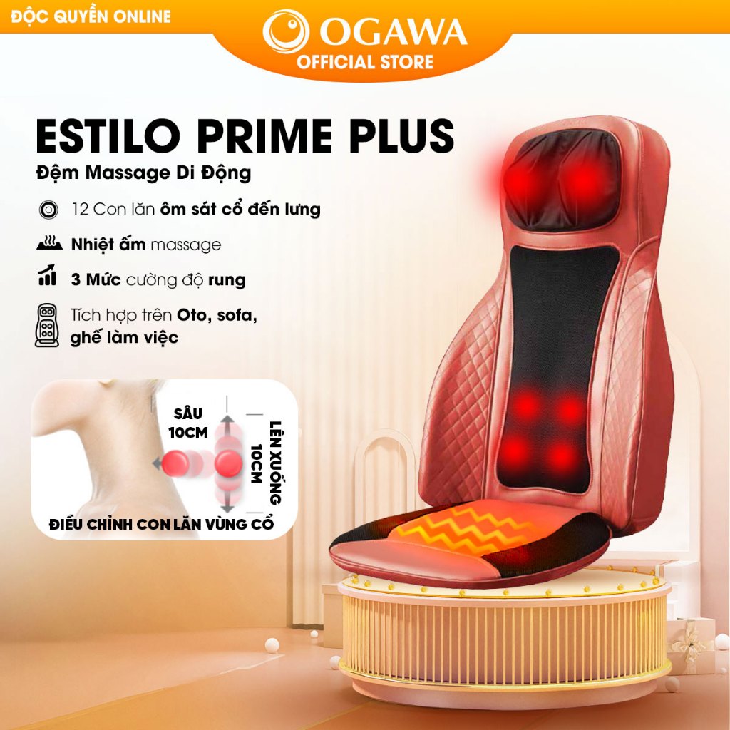 Đệm Massage Di Động Estilo Prime Plus | XePrime | XeMini | Đệm Relx ...
