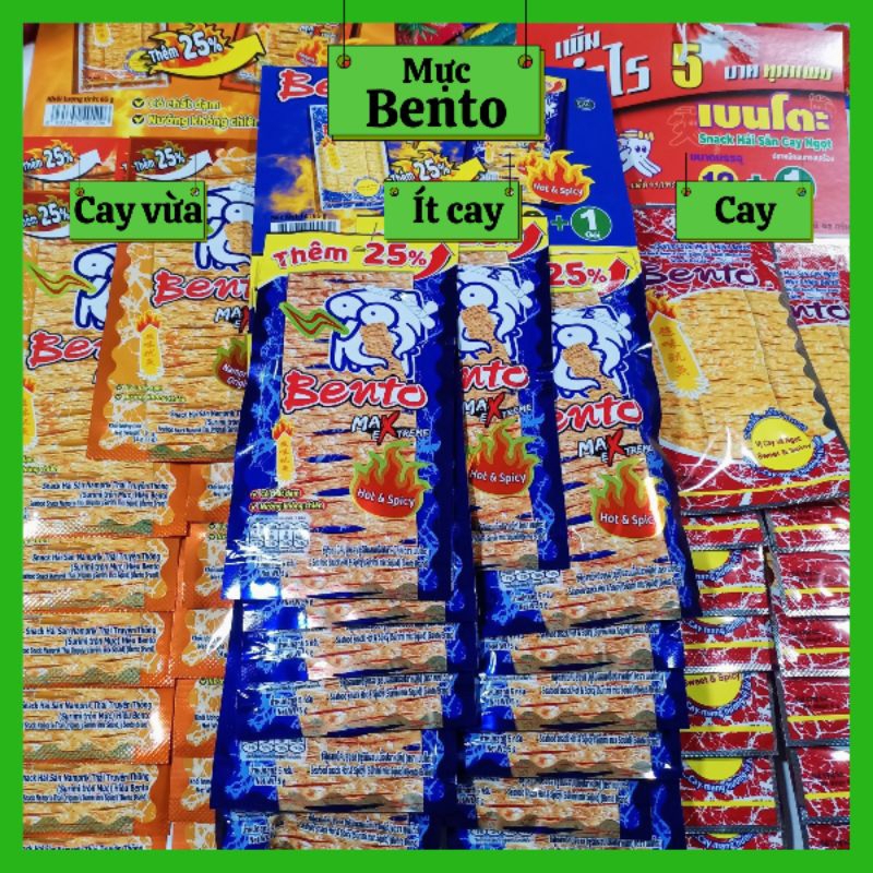 Bán sỉ vỉ Mực Bento thương hiệu đến từ Thái Lan vỉ 13 gói 4-5g/gói ...
