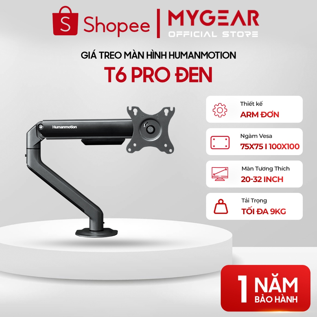 Giá treo màn hình Human Motion T6 Pro (17"-32") / Core Arm SA01 - Hàng ...