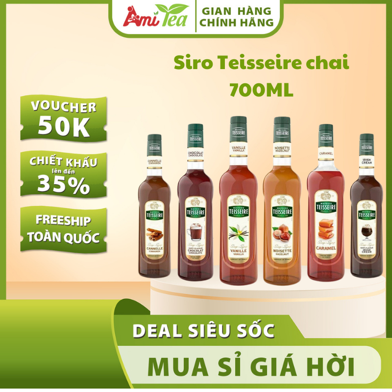 Siro Teisseire chai 700ml dành cho pha chế | Shopee Việt Nam
