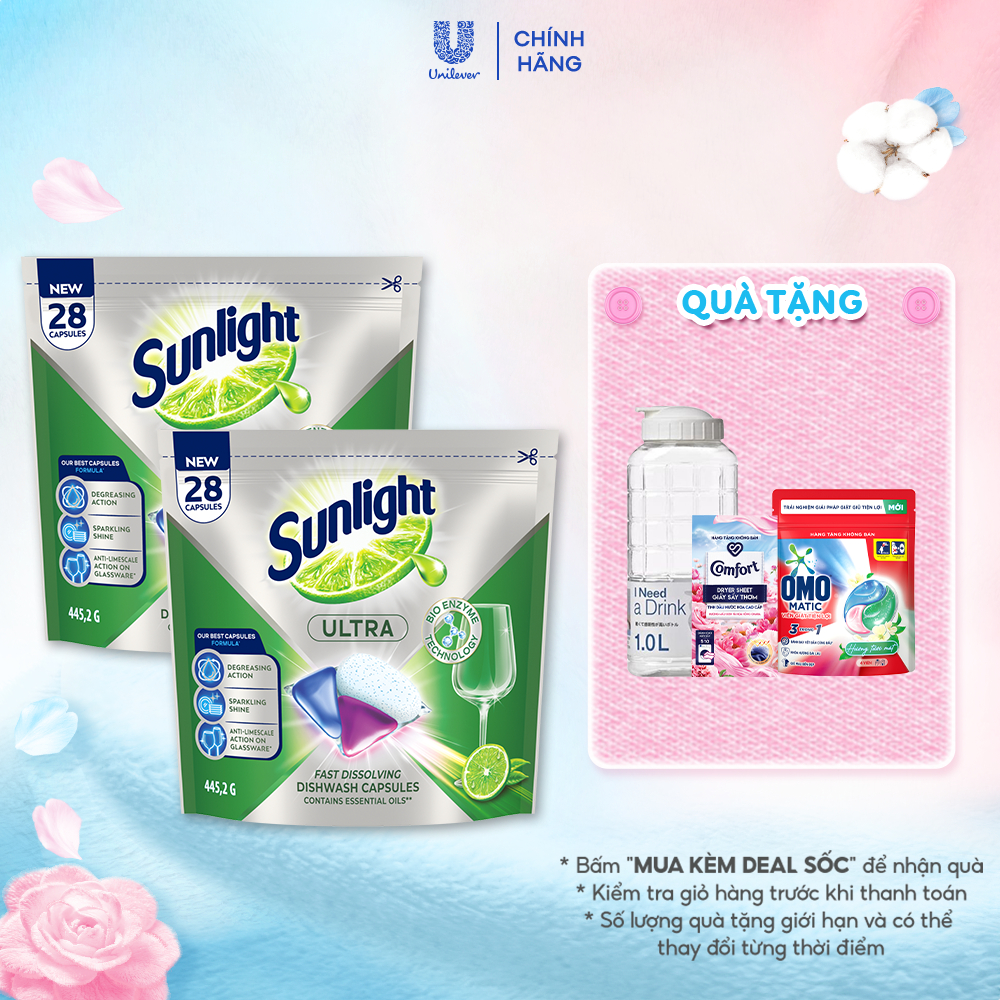 [Live] Combo 2 Túi Viên Rửa Chén Bát Sunlight 14 in 1 Dành Cho Máy Rửa ...