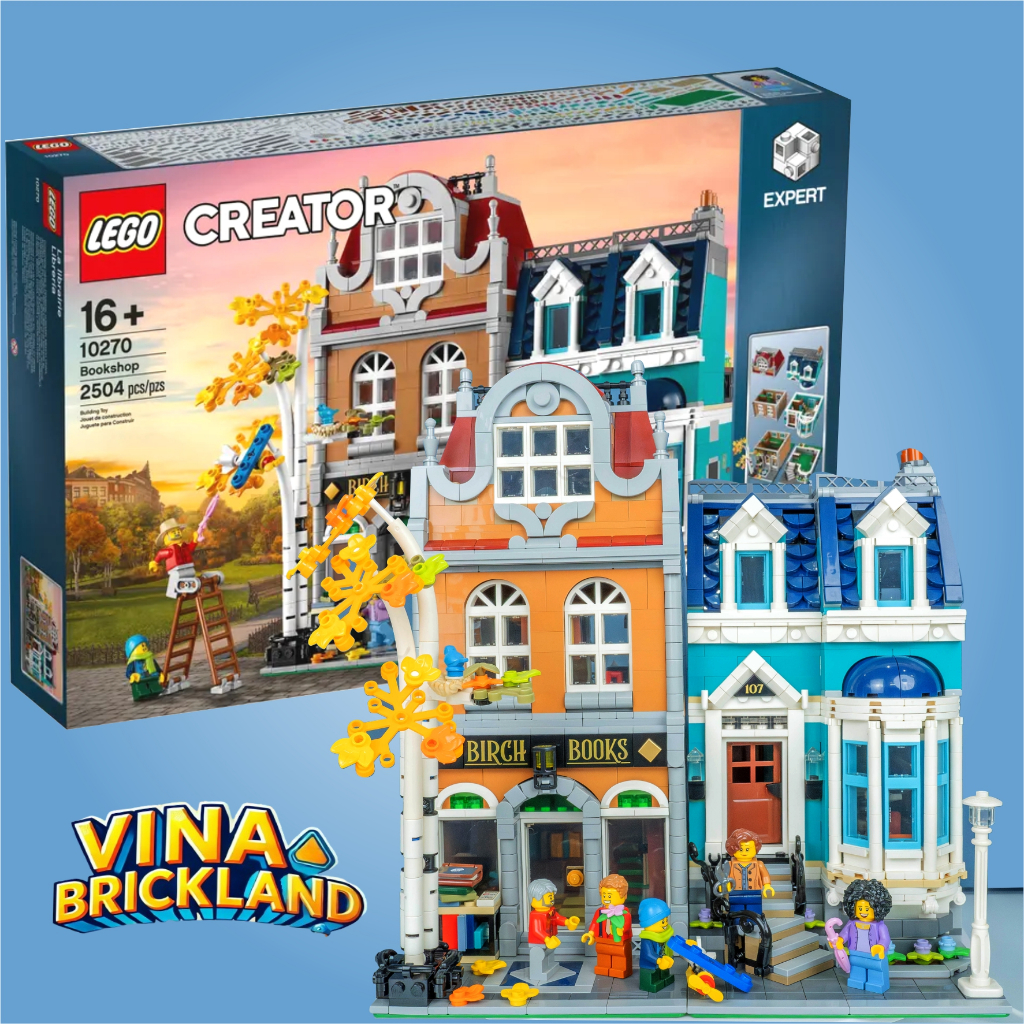 Đồ chơi lắp ráp Sets LEGO Bookshop 10270-1 - Mô hình nhà sách (2483 chi ...