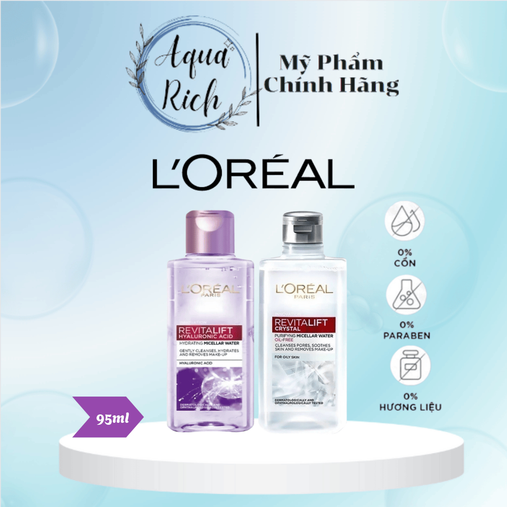 Nước Tẩy Trang L'Oreal - Loreal Micellar Water Hyaluronic Acid - Revitalift Crystal 95ml ...