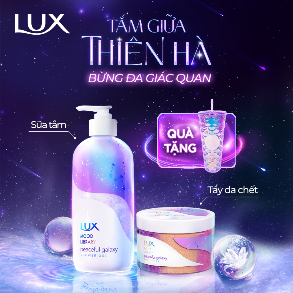 [LIVE] Lux Mood Library Peaceful Galaxy - Sữa tắm và Tẩy da chết LUX ...