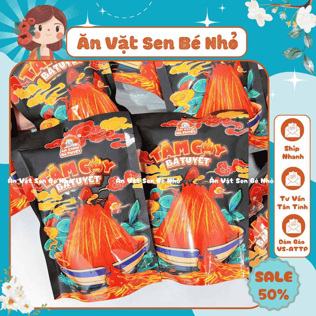 Bim bim tăm cay bà tuyết, Snack cay cay Ăn Cùng Bà tuyết cổng trường ...