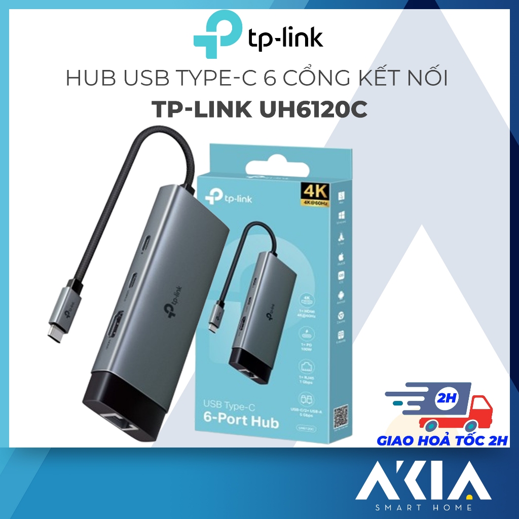 HUB USB Type C TP-Link UH6120C/ UH9120C nhiều cổng cho PC/Laptop, HDMI ...