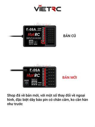 Bộ điều khiển HotRC CT-6A kèm mạch thu F-06A (Tx CT6A + Rx F06A) tặng ...