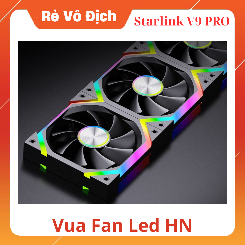 quạt tản nhiệt Starlink V9pro ARGB - Bản nâng cấp galaxy kiểu lianli cực đẹp, sync cả main và ...