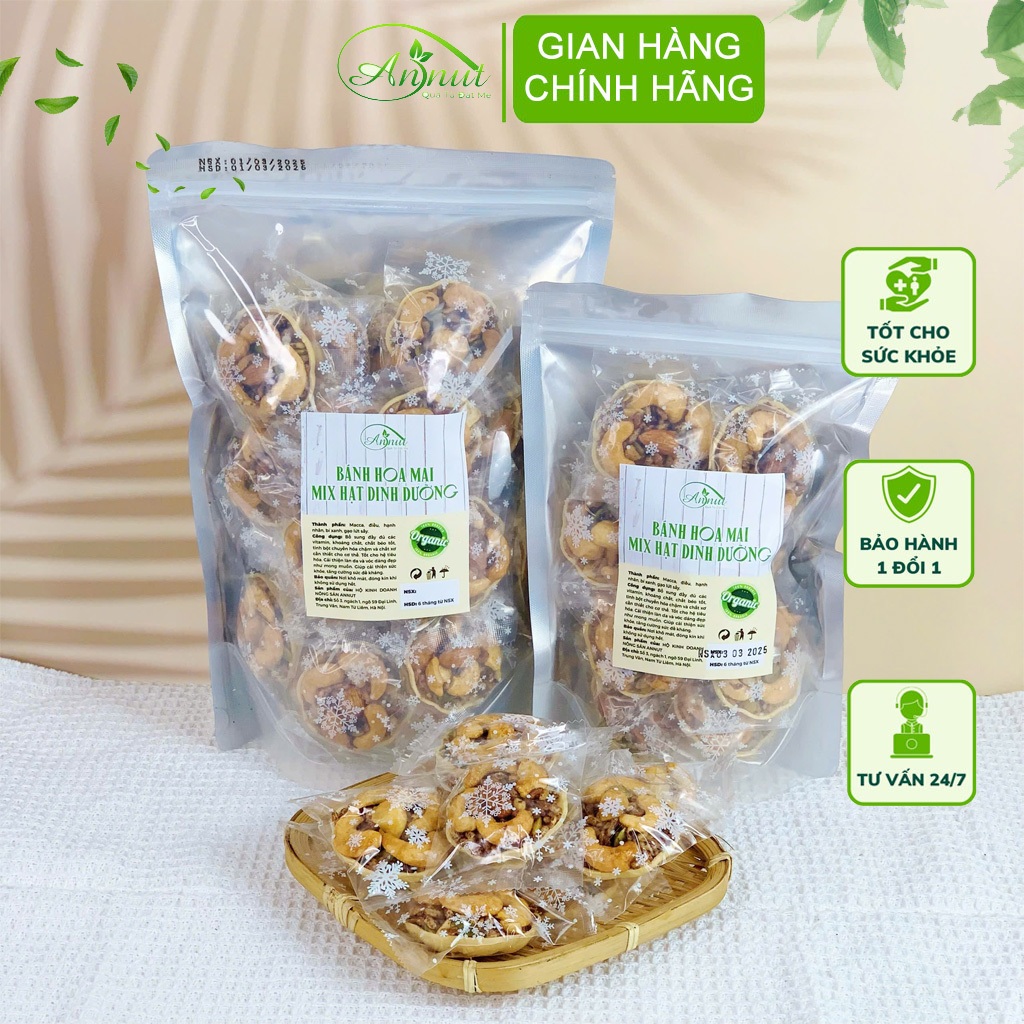 Bánh mix hạt dinh dưỡng hoa mai bịch 500g bánh hạt dinh dưỡng ăn vặt ...