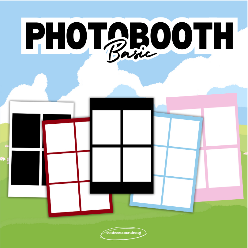 [ Photobooth Basic ]- In ảnh photostrip nền basic chất lượng cao theo yêu cầu | Shopee Việt Nam