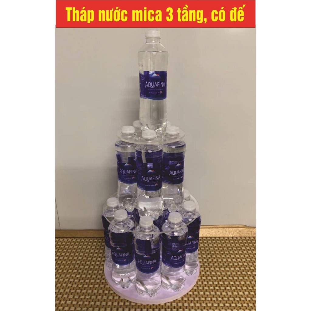 THÁP NƯỚC - THÁP NƯỚC MICA 2 - 3 TẦNG TRƯNG BÀY CHAI NƯỚC ĐI LỄ CHÙA ...