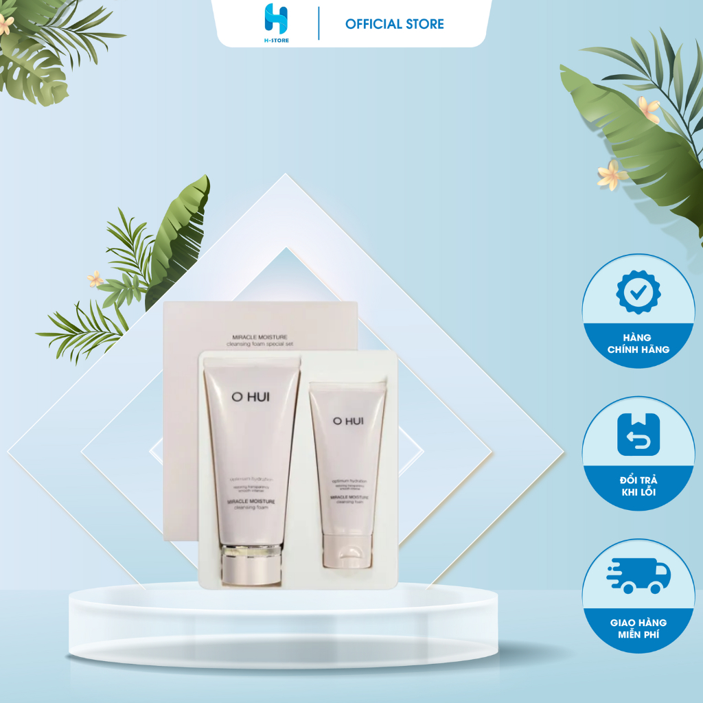 Set sữa rửa mặt Ohui hồng cấp ẩm 200ml + 100ml | Shopee Việt Nam
