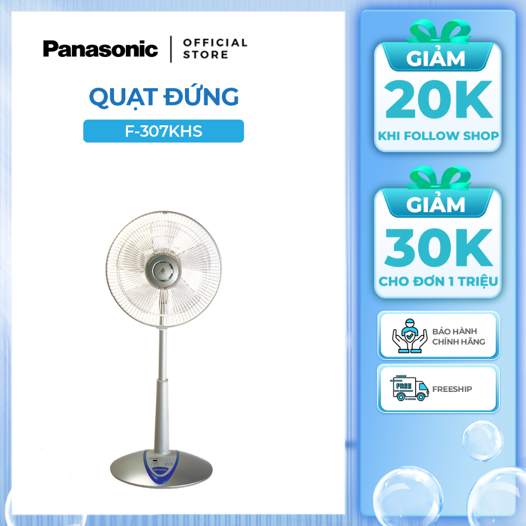 Quạt đứng Panasonic model F-307KHS/ F-307KHB 37W màu xanh, bạc | Shopee ...
