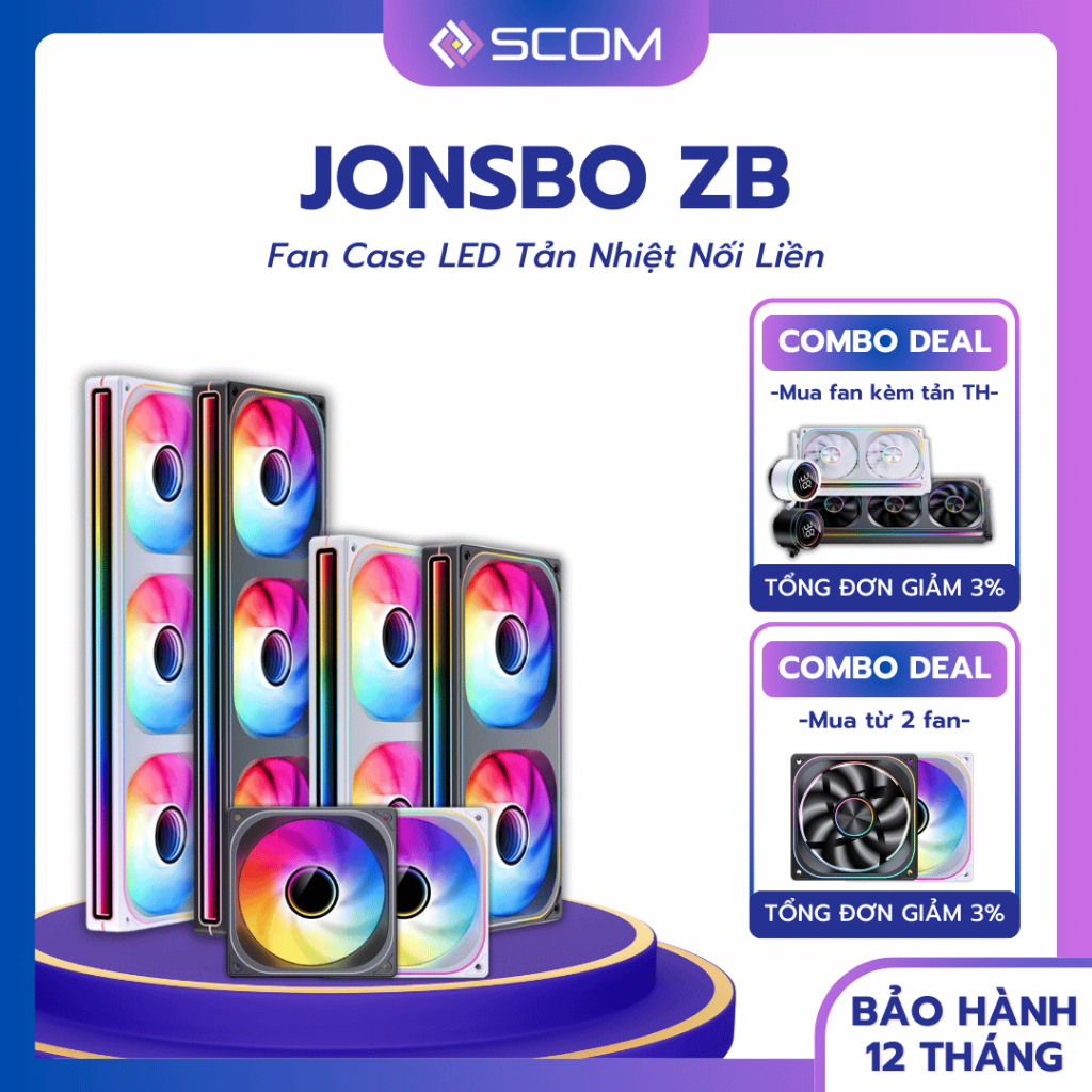 Fan Case LED ARGB Jonsbo ZB120 ZB240 ZB360 Tản Nhiệt Vỏ Máy Tính Quạt ...