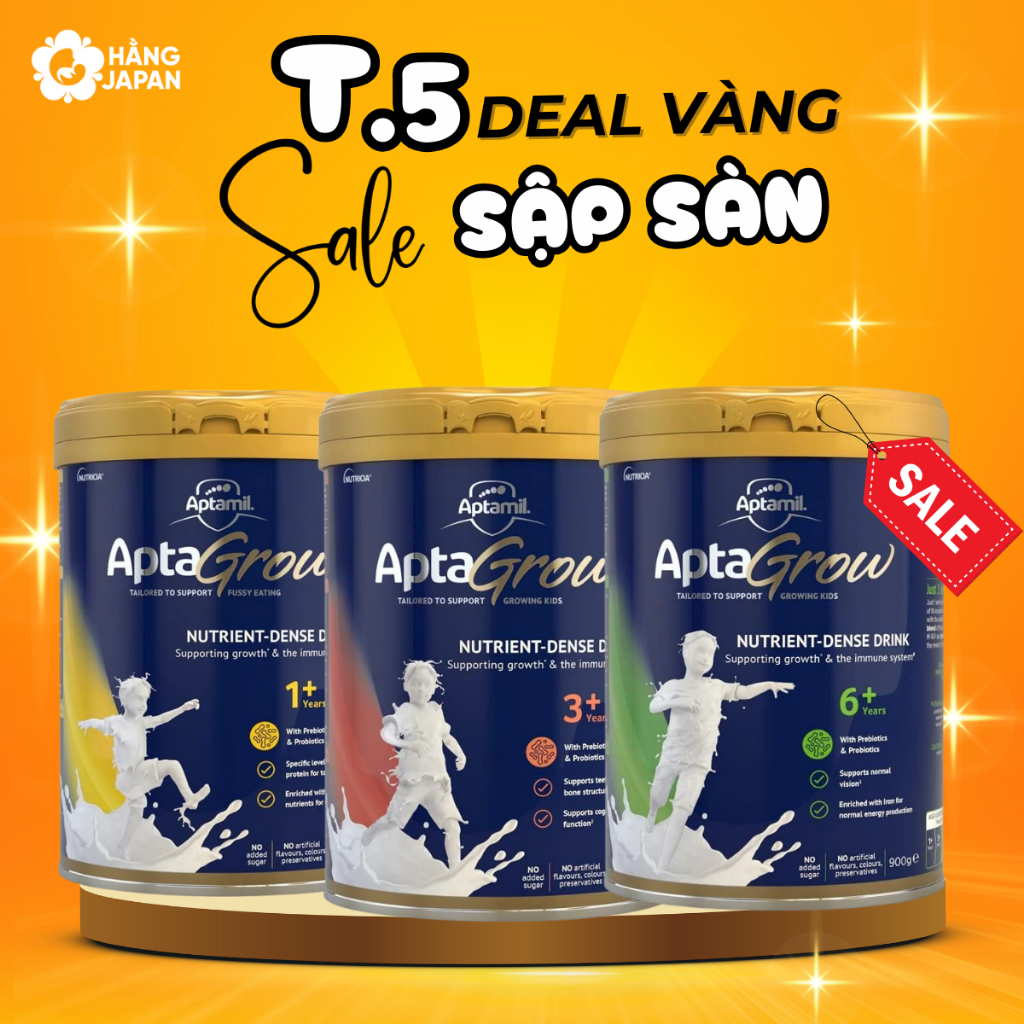 Sữa Aptamil Aptagrow đủ số 1+, 3+, 6+ hộp 900g giàu dinh dưỡng cho bé, Hàng Úc | Shopee Việt Nam