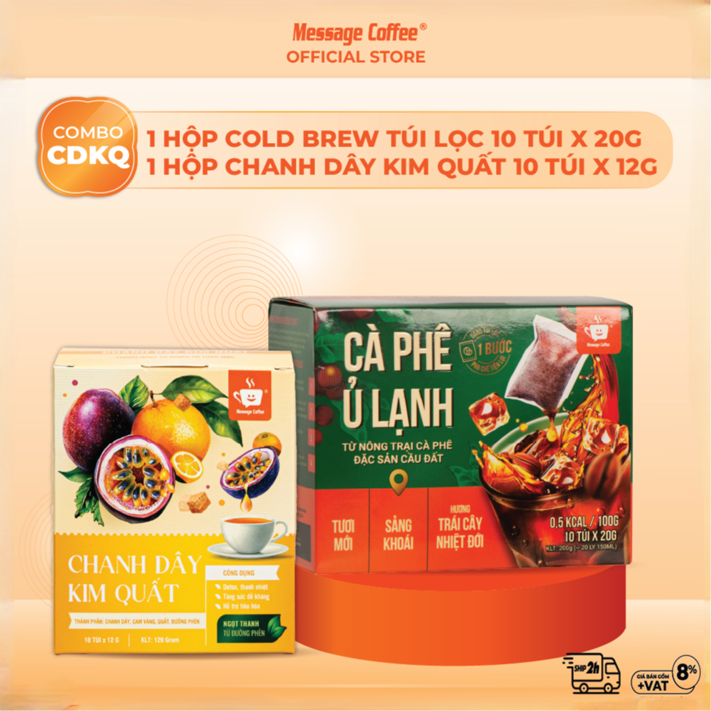 Cà Phê Ủ Lạnh Cold Brew Túi Lọc mix Chanh Dây Kim Quất - Công Thức ...