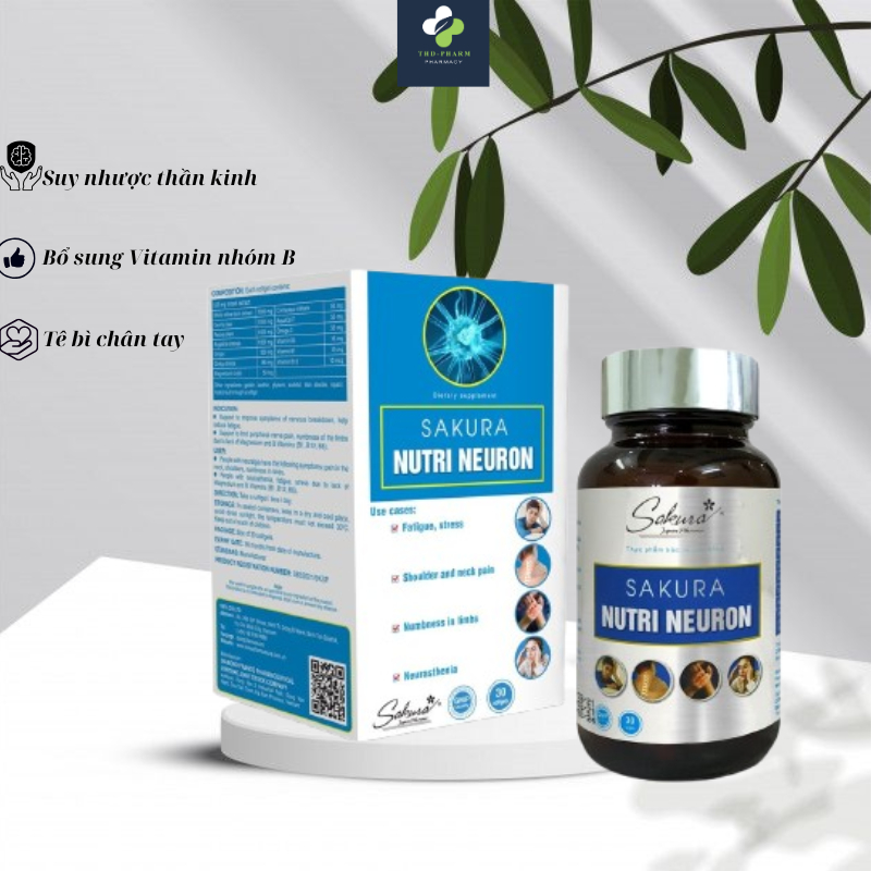Viên uống SAKURA NUTRI NEURON –Bổ thần kinh giúp Dưỡng tâm,mỏi vai gáy ...