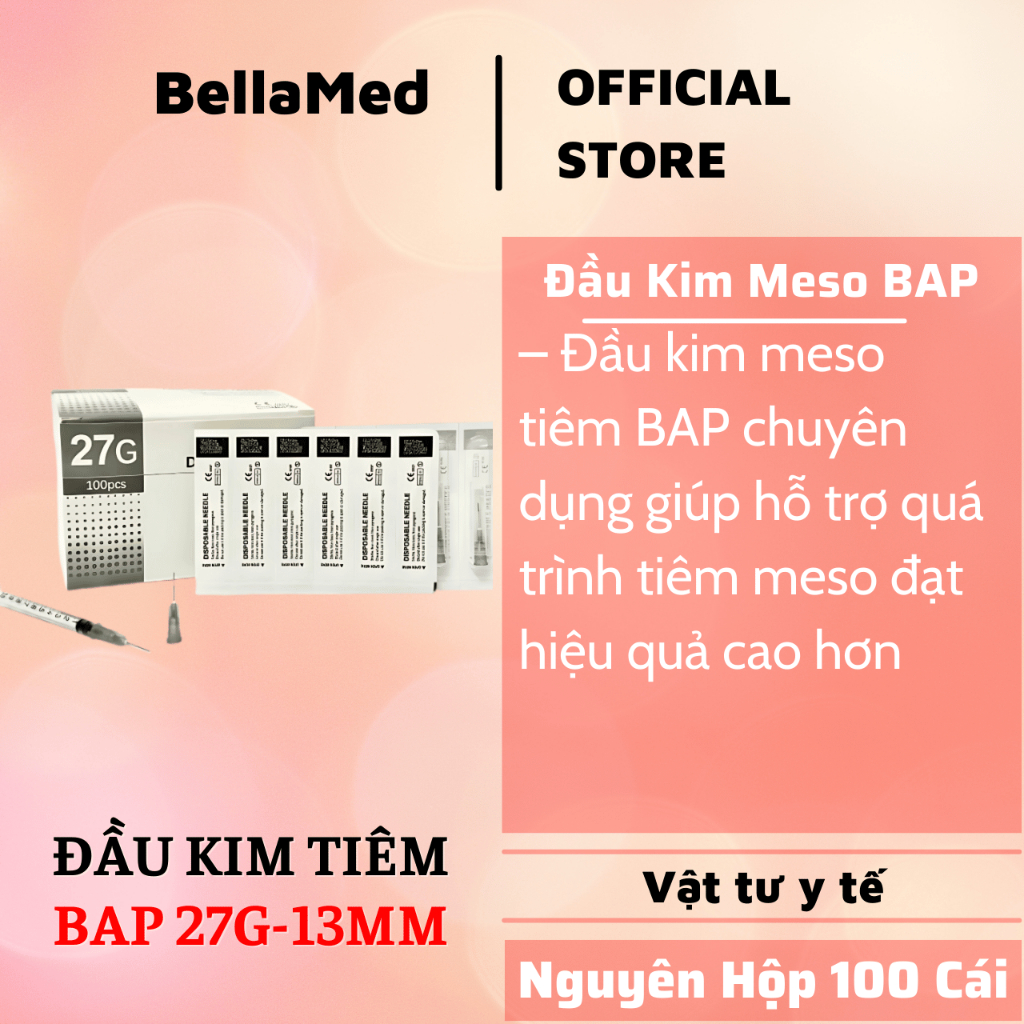 Đầu kim meso tiêm BAP 27g-13mm | Shopee Việt Nam