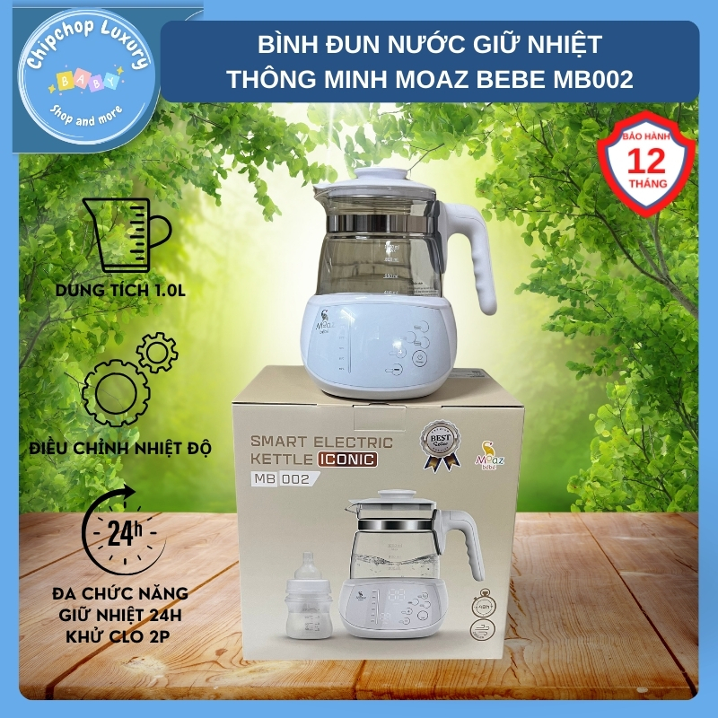 Bình đun nước thông minh giữ nhiệt pha sữa moaz bébé mb002 bảo hành ...