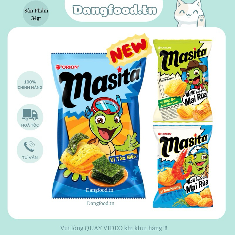 Combo 5 Gói Snack Masita Orion Vị Bắp Bơ & Tảo - Đầy Đủ Các Vị 28gr ...