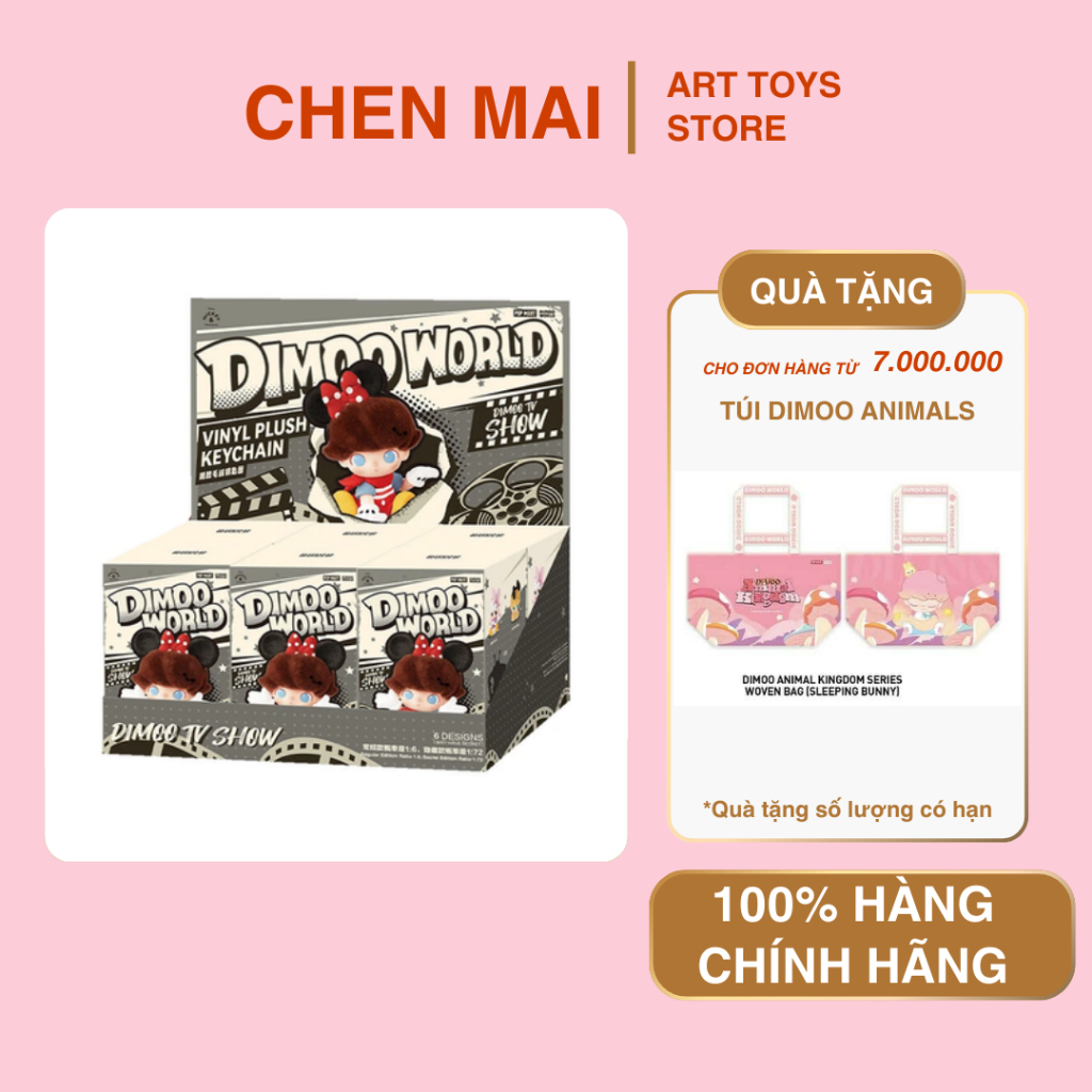 Móc Khóa POPMART Dimoo Mickey DIMOO WORLD × DISNEY Series-Vinyl Plush ...