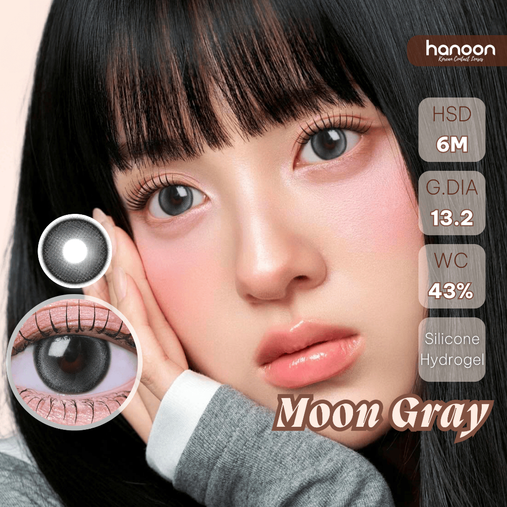 [Lens Silicone Hydrogel] Lens ánh trăng khuyến hot trend Moon Gray ...
