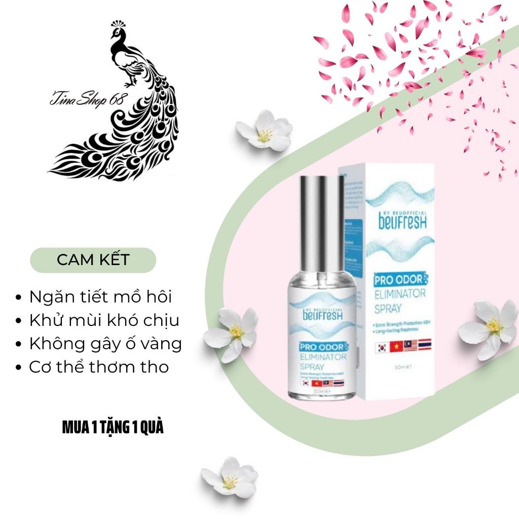 Xịt khử mùi BEUFRESH toàn thân, lăn khử mùi ngăn tiết mồ hôi, hạn chế ...