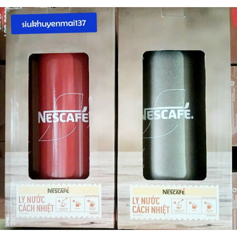 Ly giữ nhiệt Nescafe 600 ml Inox_ KHÔNG ỐNG HÚT | Shopee Việt Nam