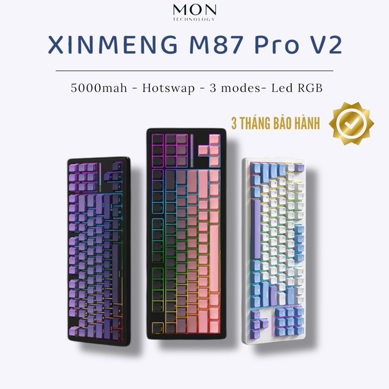 [Sẵn Hàng] Bàn phím cơ Xinmeng M87 Pro V2 3 Modes | Gasket Mount | Led ...