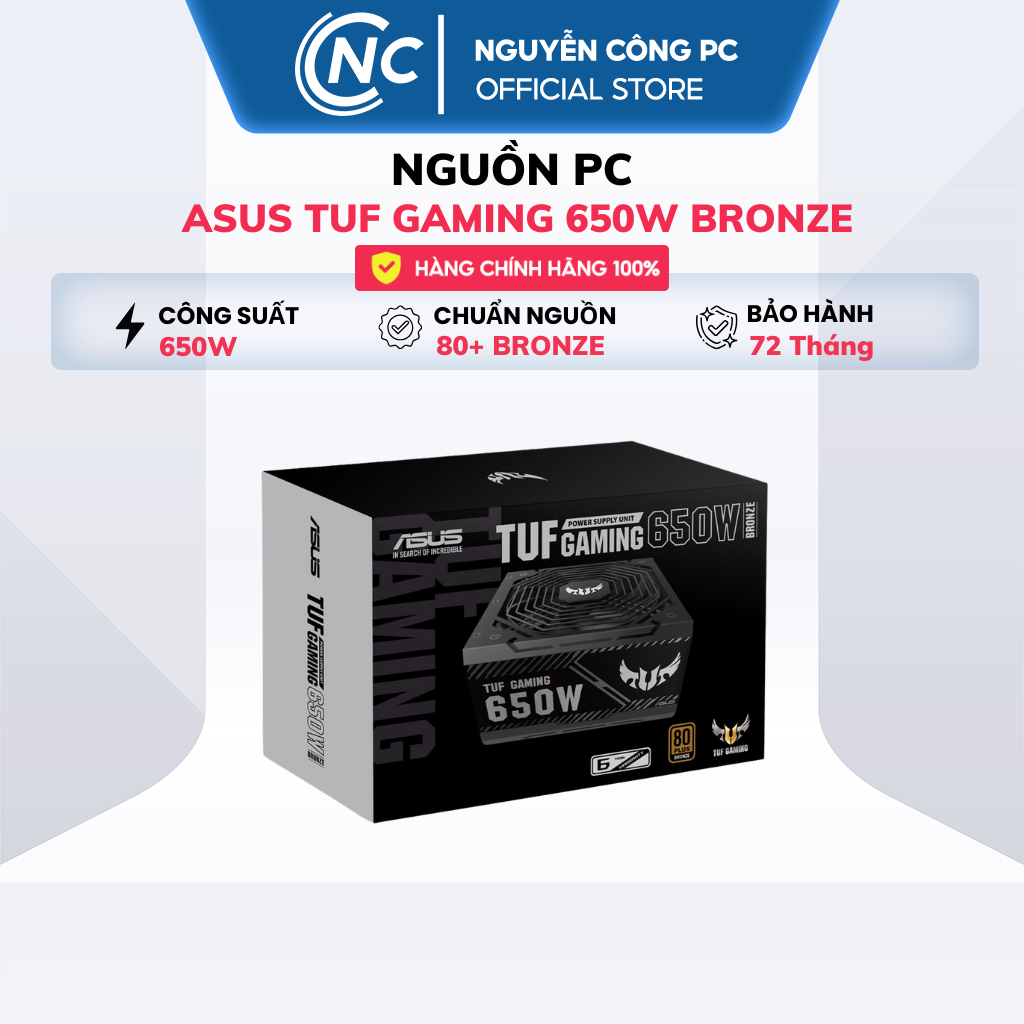 Nguồn máy tính Asus TUF Gaming 650W 80 Plus Bronze - NEW - BH 72 Tháng | Shopee Việt Nam