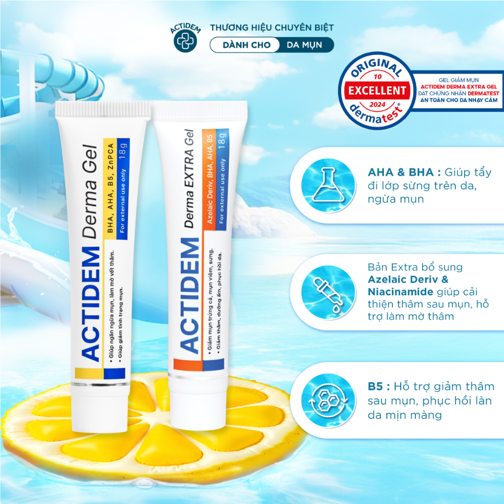Gel giảm mụn Actidem Derma Gel 18gr | Shopee Việt Nam