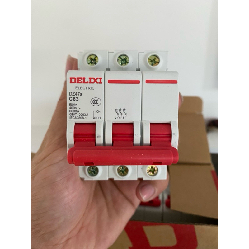 aptomat,mcb 3 pha 63A Delixi | Shopee Việt Nam