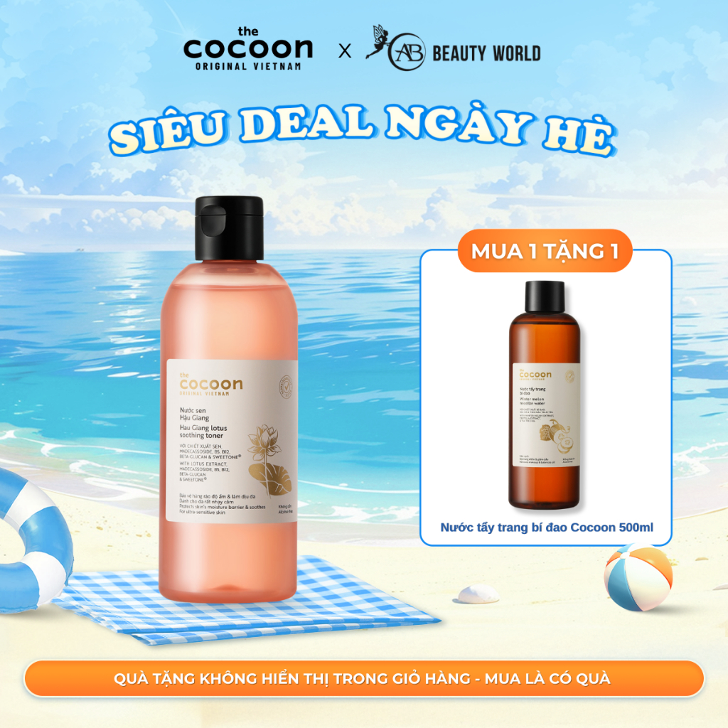 [MUA 1 TẶNG 1] Nước cân bằng da Cocoon toner sen Hậu Giang 310ml phục ...