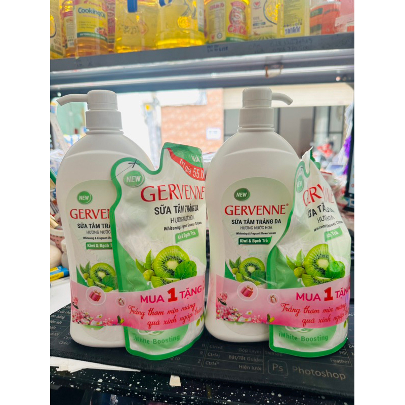 Sữa tắm Gervenne 900g tặng túi sữa tắm 450g | Shopee Việt Nam