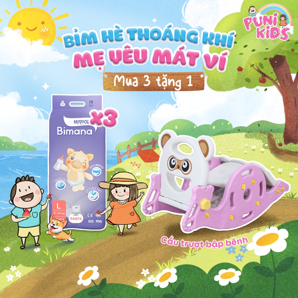 [3BM][TẶNGCẦU TRƯỢT BẬP BÊNH]03 BỊCH Tã/Bỉm Ngày Đêm BIMANA HÀN QUỐC ...